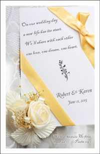 Wedding Program Cover Template 1