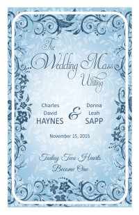 Wedding Program Cover Template 11A