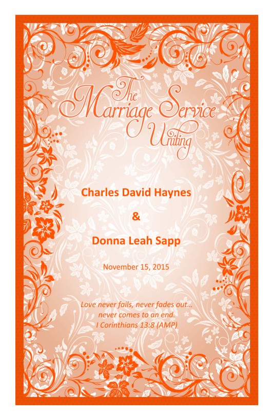 Wedding Programs Front Cover Art