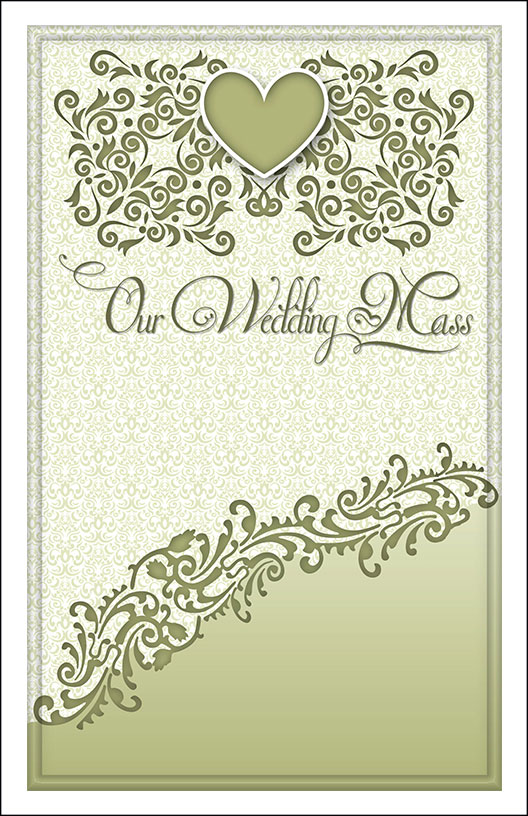 Wedding Program Cover Template 12A