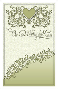 Wedding Program Cover Template 12A