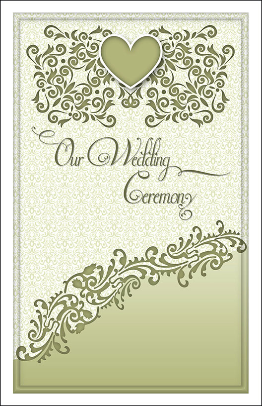 Wedding Program Cover Template 12A