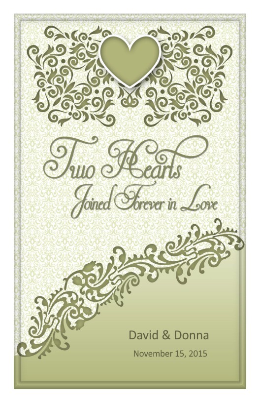 Wedding Program Cover Template 12A