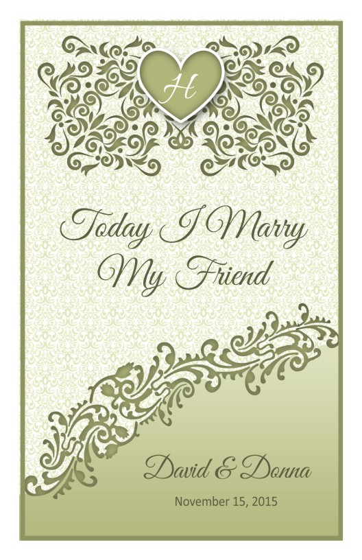 Wedding Program Cover Template 12A