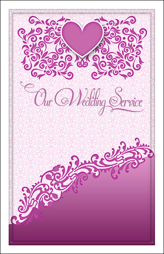Wedding Program Cover Template 12B
