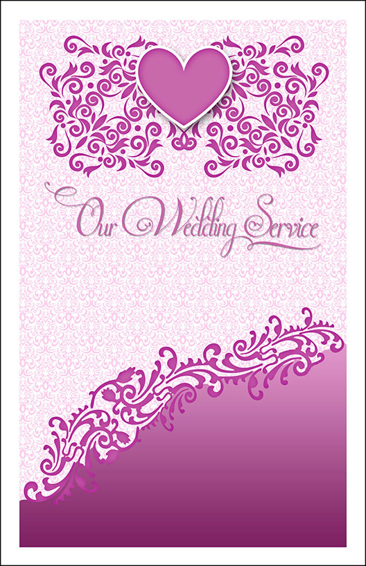 Wedding Program Cover Template 12B
