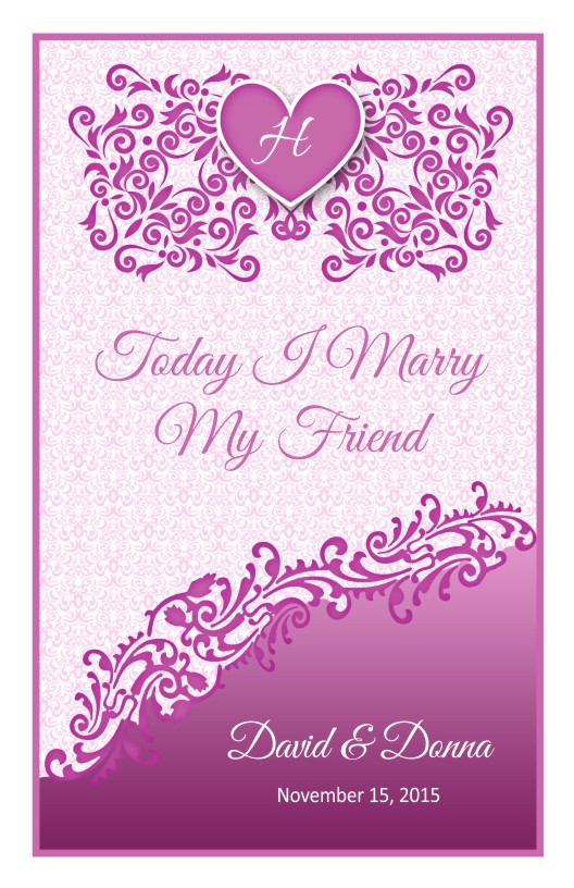 Wedding Program Cover Template 12B