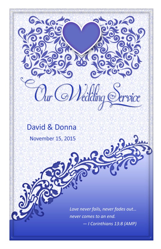 Wedding Program Cover Template 12C