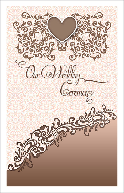 Wedding Program Cover Template 12D