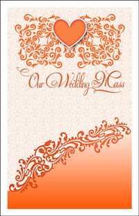 Wedding Program Cover Template 12E