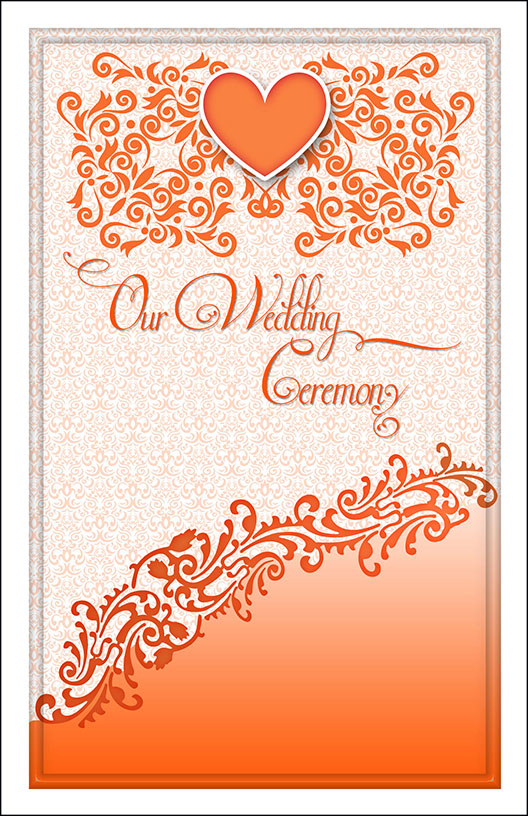 Wedding Program Cover Template 12E