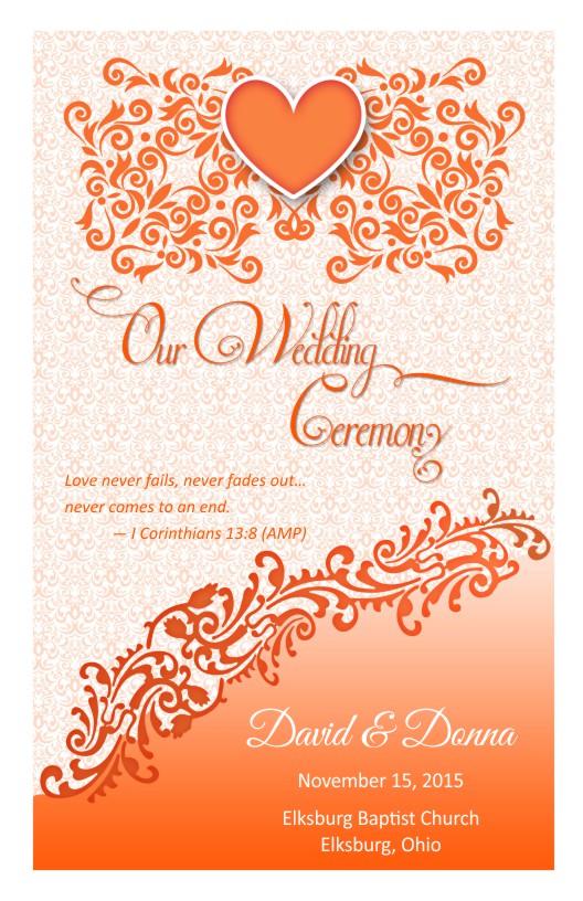Wedding Program Cover Template 12E