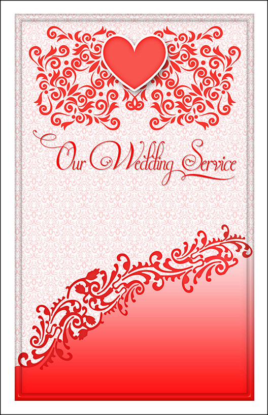 Wedding Program Cover Template 12F