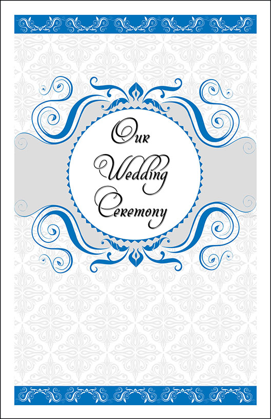 Wedding Program Cover Template 13B