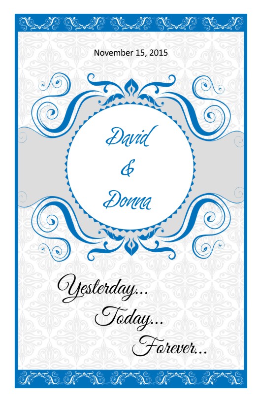 Wedding Program Cover Template 13B