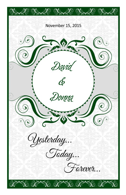 Wedding Program Cover Template 13C