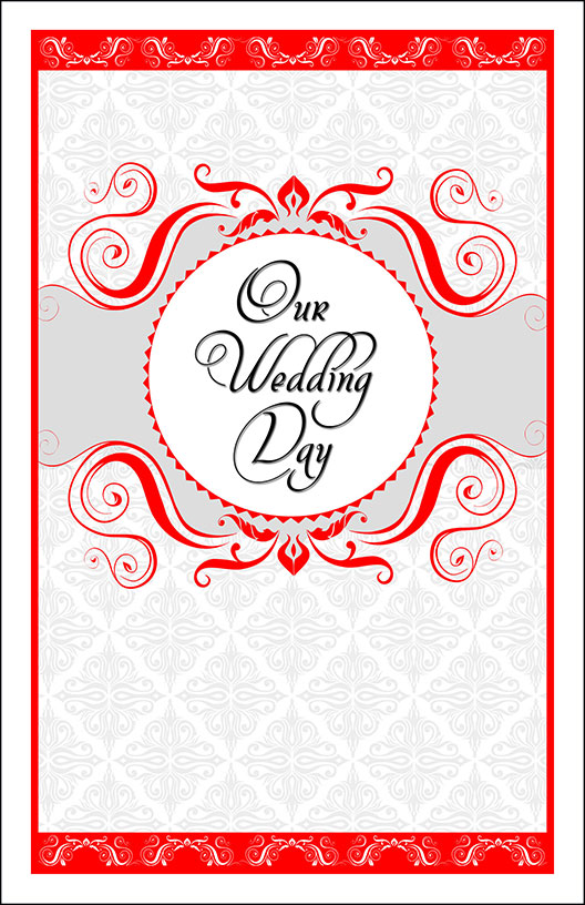 Wedding Program Cover Template 13D
