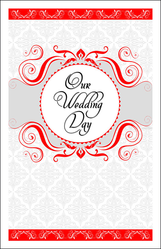 Wedding Program Cover Template 13D