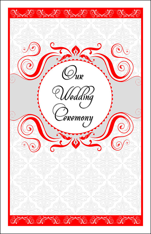 Wedding Program Cover Template 13D