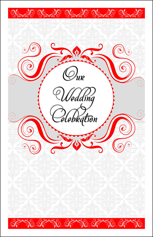 Wedding Program Cover Template 13D