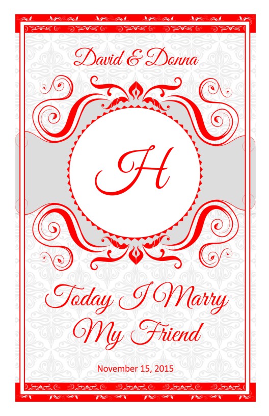 Wedding Program Cover Template 13D