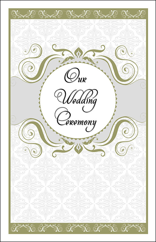 Wedding Program Cover Template 13E