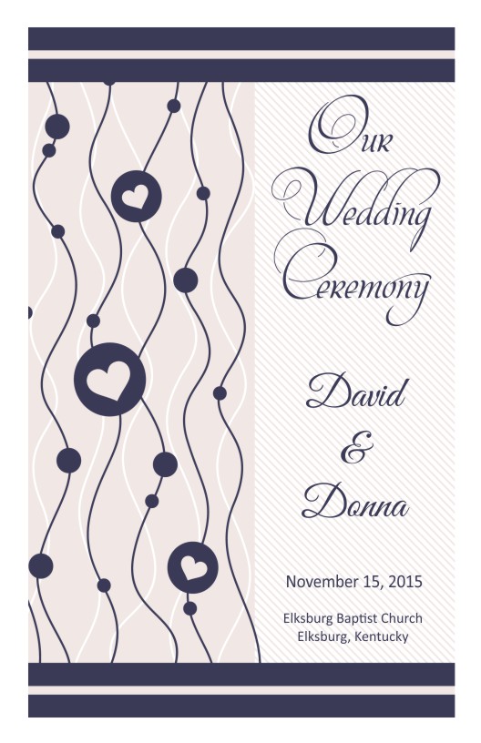 Wedding Program Cover Template 14A