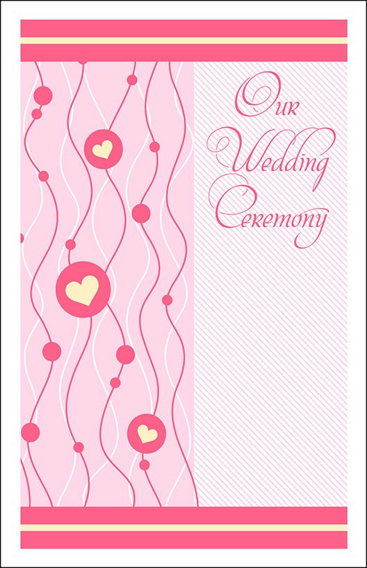 Wedding Program Cover Template 14B