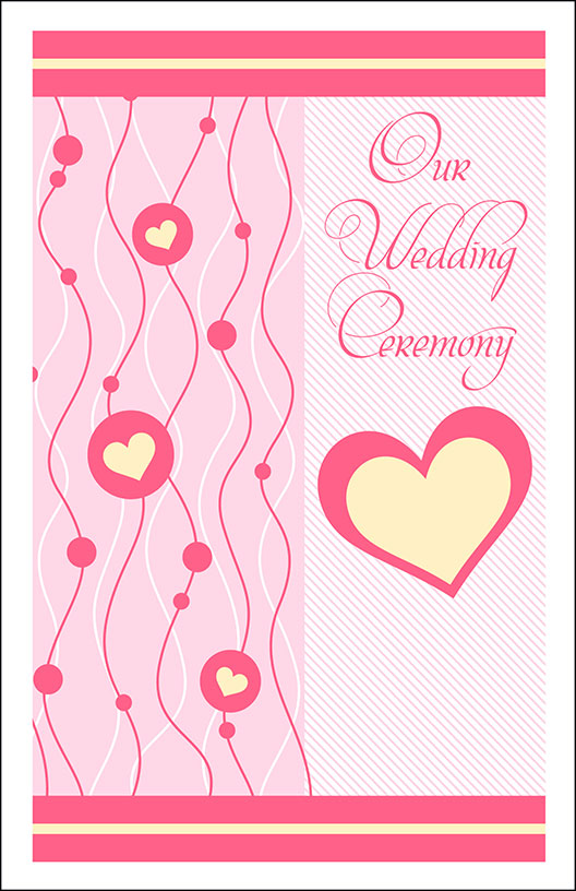 Wedding Program Cover Template 14B
