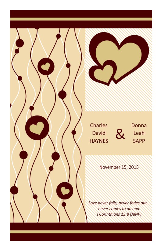 Wedding Program Cover Template 14C