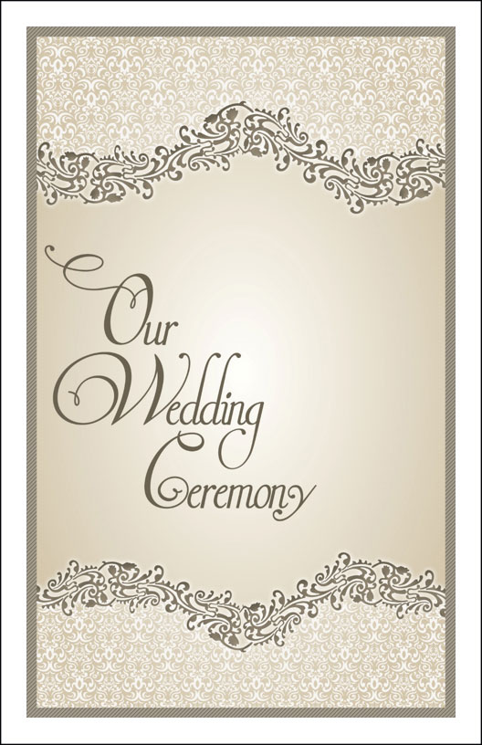Wedding Program Cover Template 4A