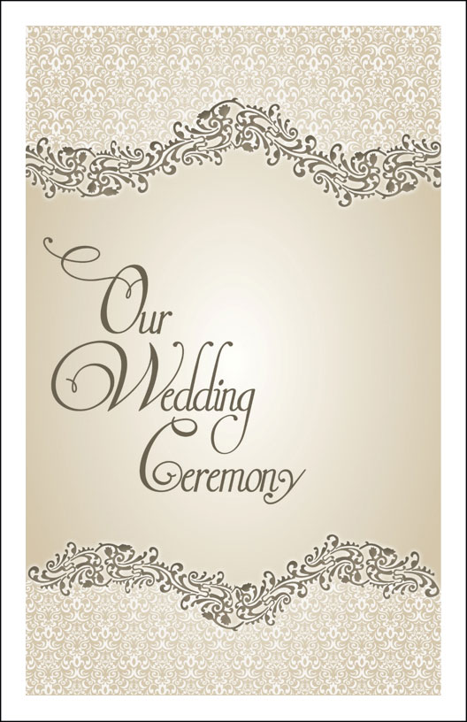 Wedding Program Cover Template 4A