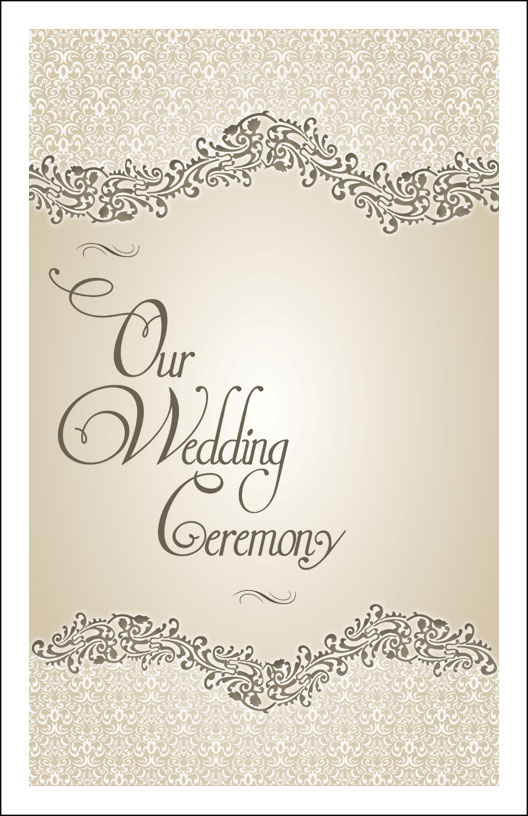 Wedding Program Cover Template 4A