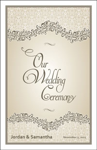 Wedding Program Cover Template 4A