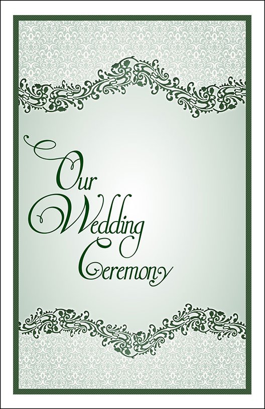 Wedding Program Cover Template 4B