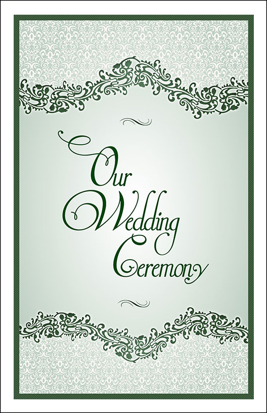 Wedding Program Cover Template 4B