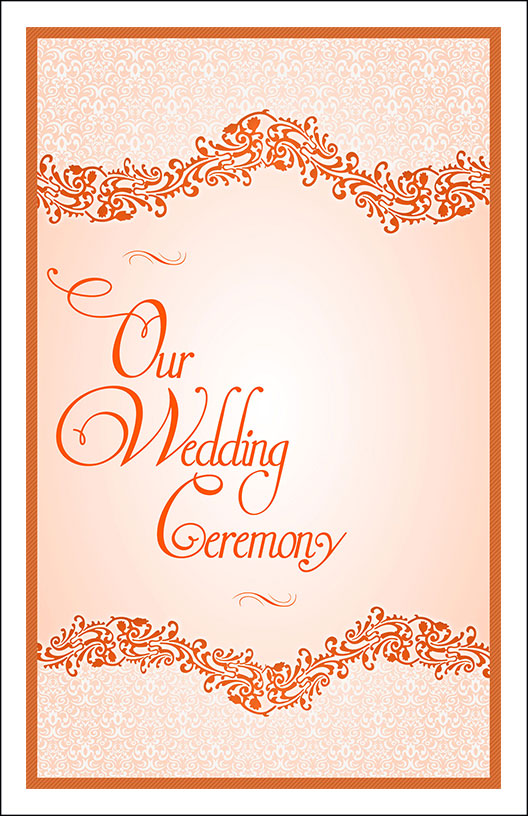 Wedding Program Cover Template 4C