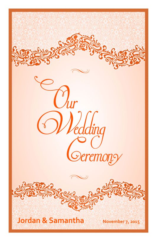 Wedding Program Cover Template 4C