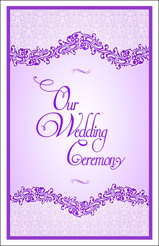 Wedding Program Cover Template 4D