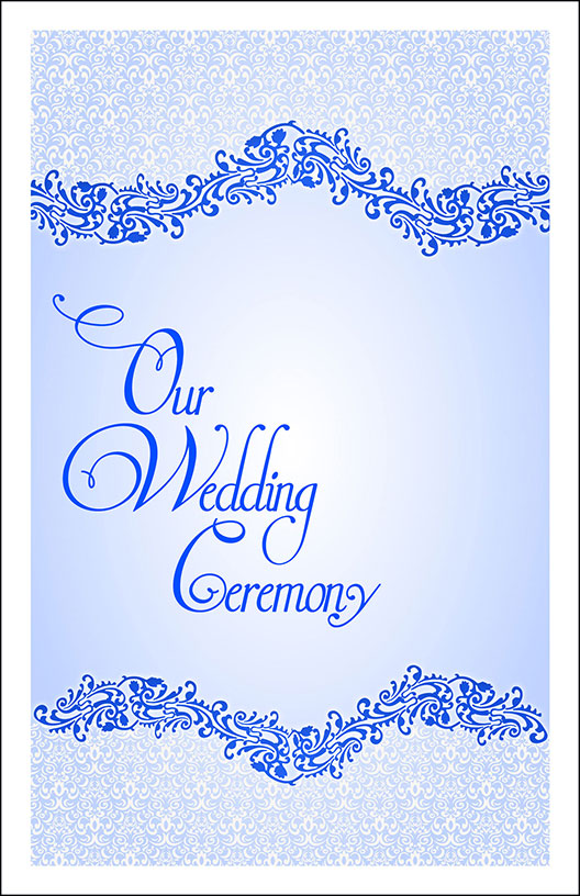 Wedding Program Cover Template 4E