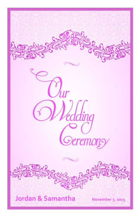Wedding Program Cover Template 4G