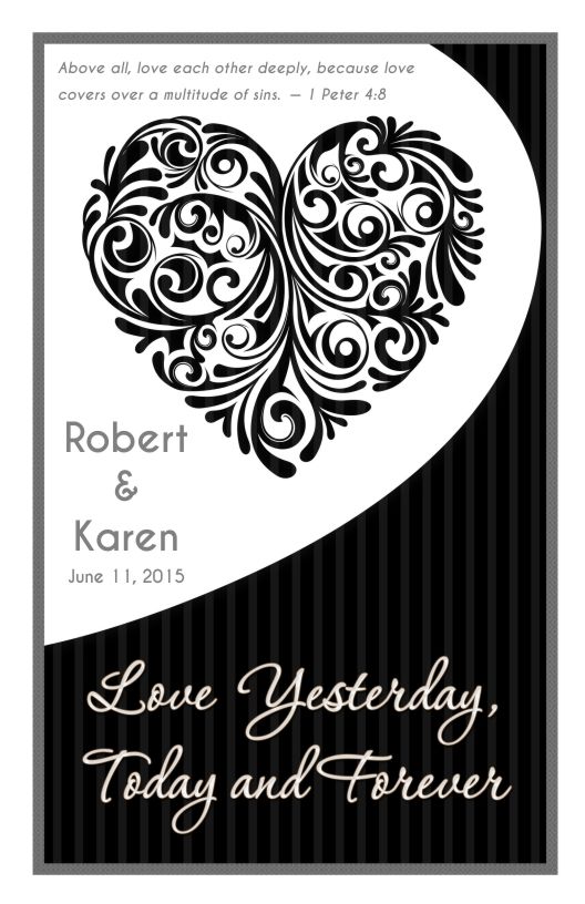 Wedding Program Cover Template 6A