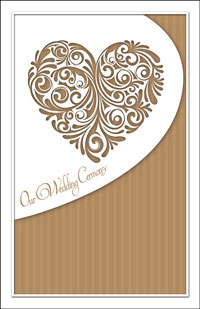 Wedding Program Cover Template 6B