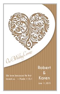 Wedding Program Cover Template 6B