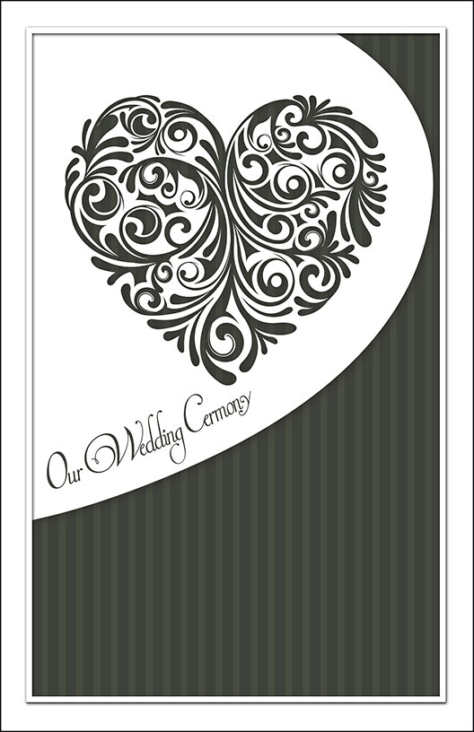 Wedding Program Cover Template 6F