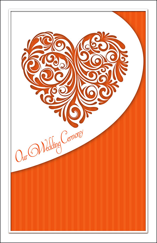 Wedding Program Cover Template 6G
