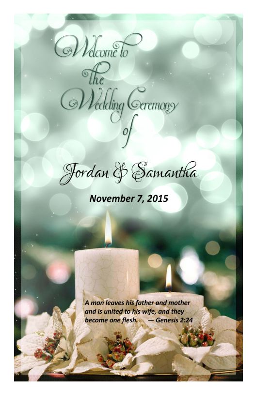 Wedding Program Cover Template 7