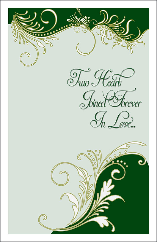 Wedding Program Cover Template 8A