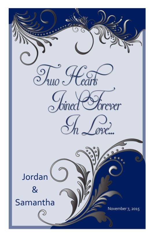 Wedding Program Cover Template 8C