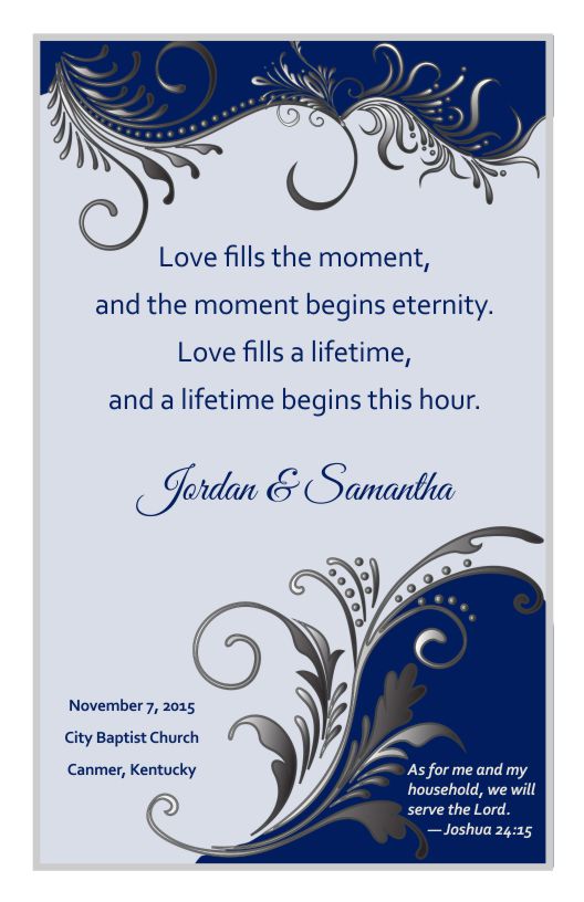 Wedding Program Cover Template 8C